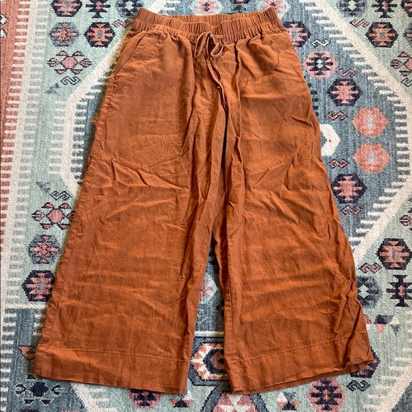 a new day | Pants & Jumpsuits | Nwot A New Day Rust Wideleg Linen Bled ...